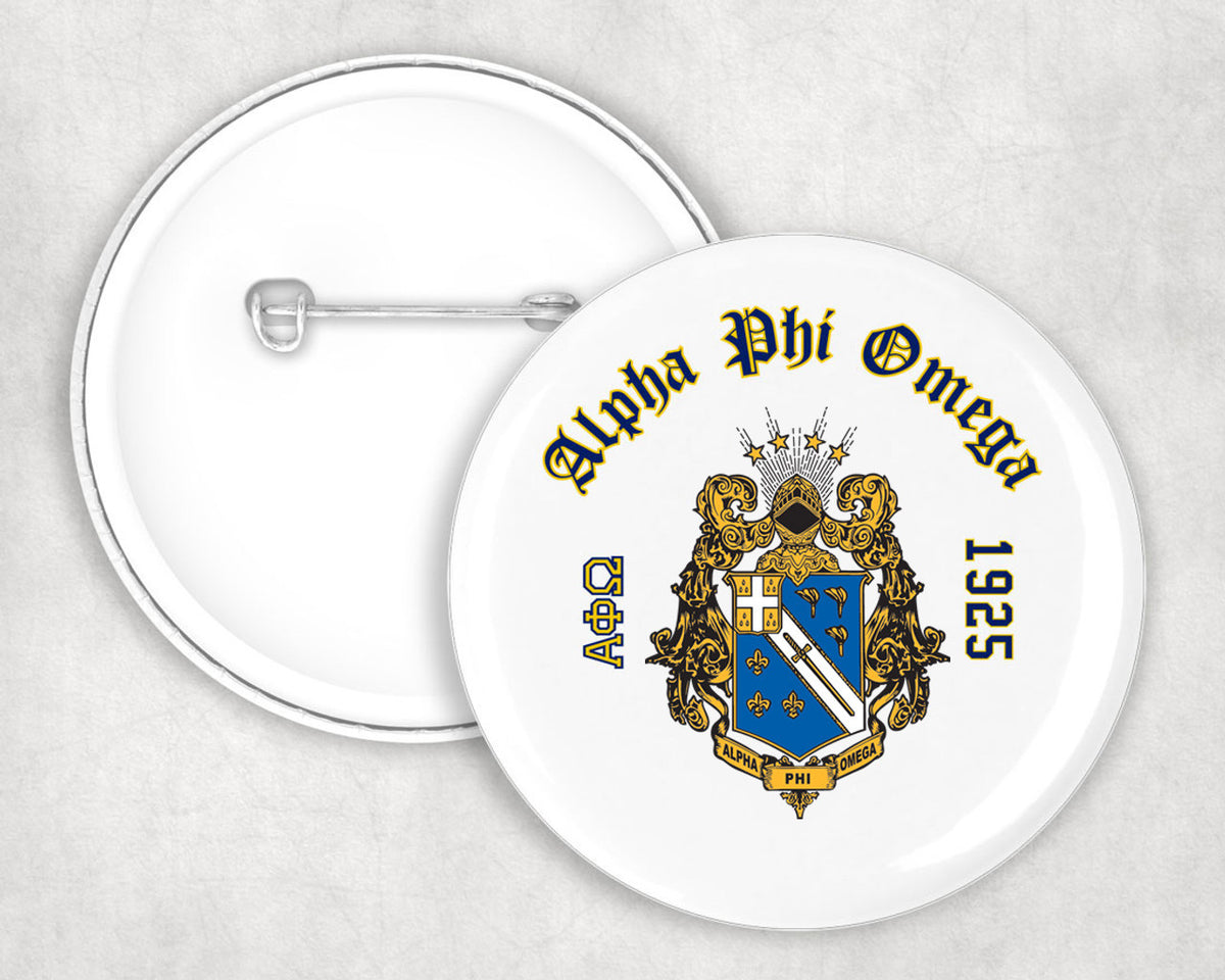 Alpha Phi Omega Classic Crest Button — GreekU