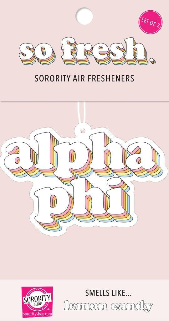 Alpha Phi Retro Air Freshener (2 pack) — GreekU