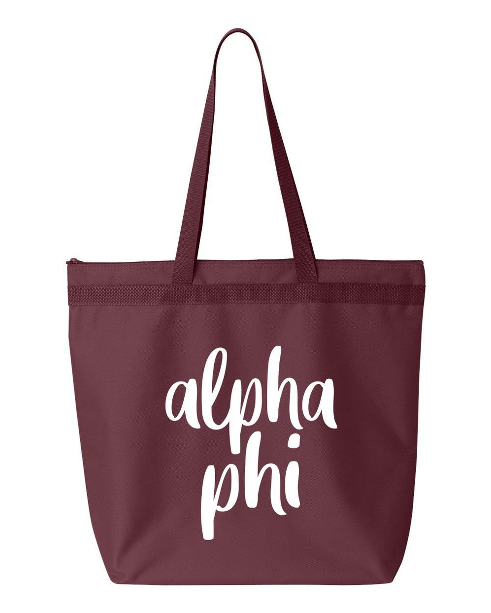 Alpha Phi Script Tote Bag — GreekU