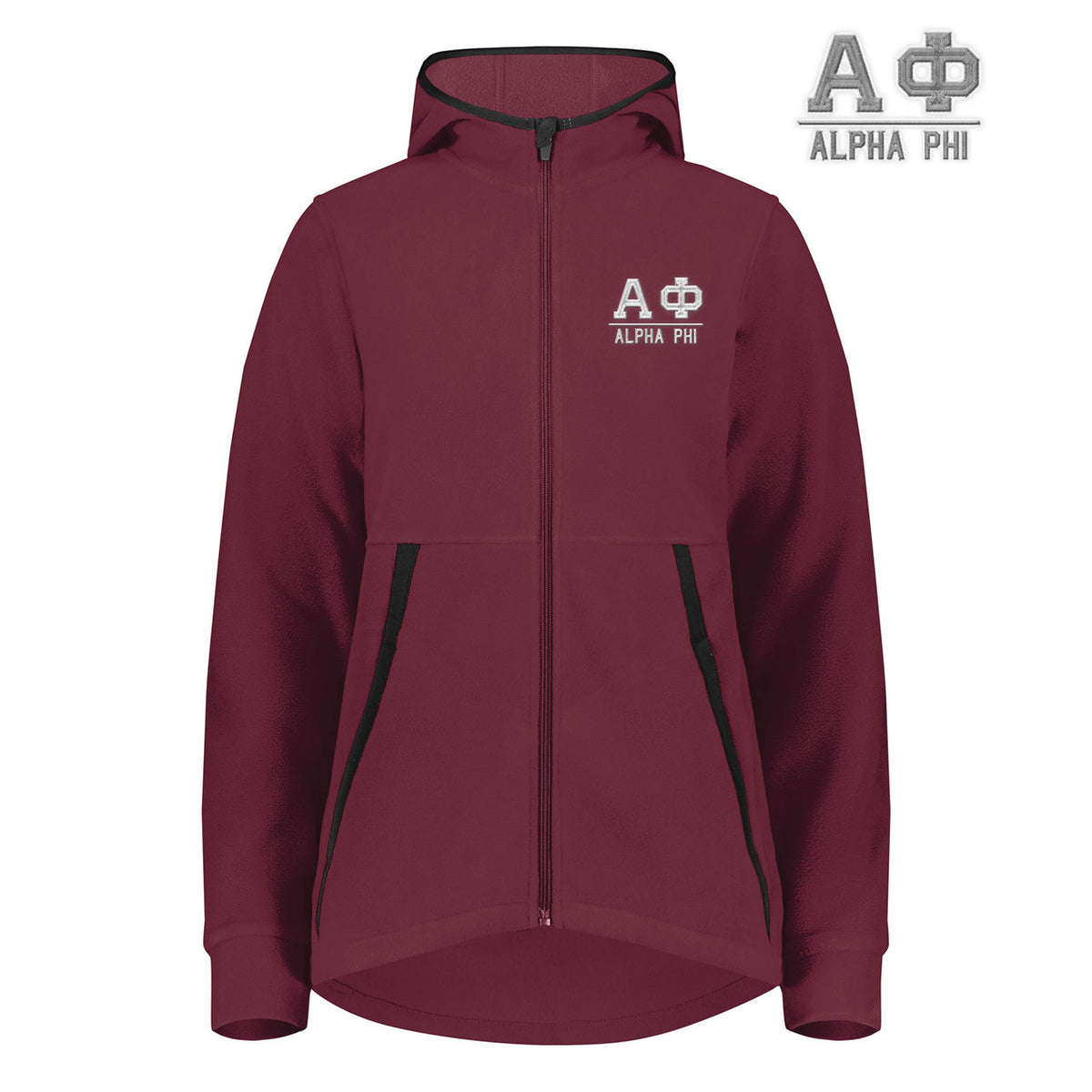 Alpha Phi Chill Full Zip Hoodie — GreekU