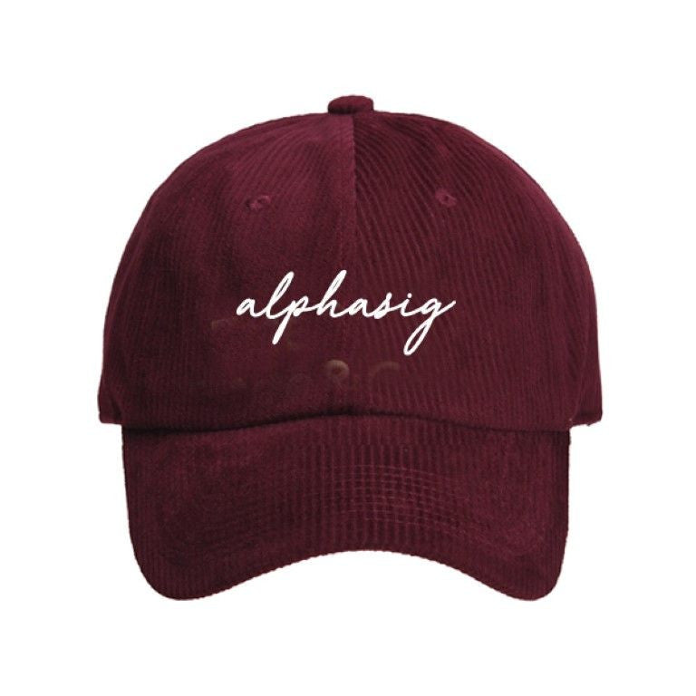 Alpha Sigma Alpha Corduroy Baseball Hats — GreekU