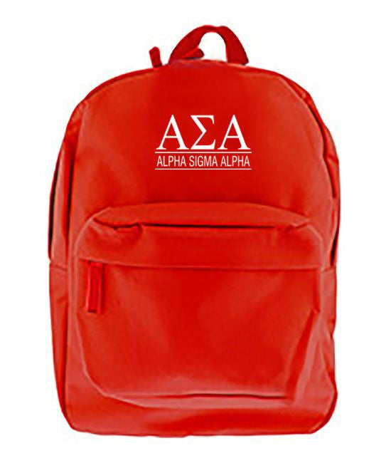 Alpha Sigma Alpha Custom Text Backpack — GreekU