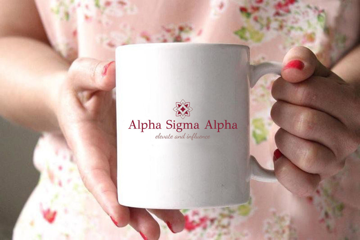 Alpha Sigma Alpha White Mascot Coffee Mug - Personalized! — GreekU