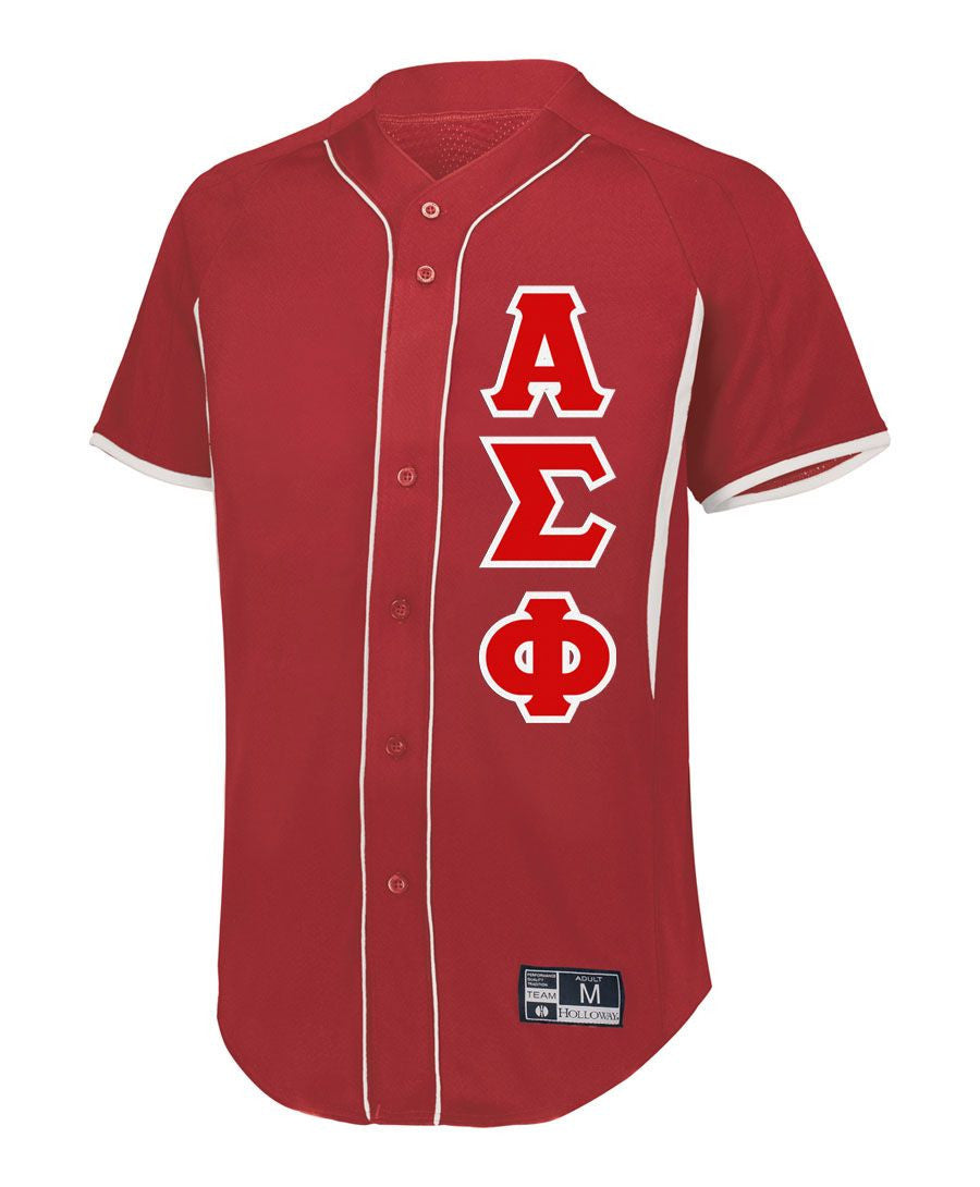 Alpha Sigma Phi Lettered Baseball Jersey — GreekU