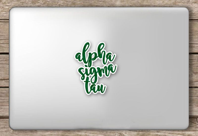 Alpha Sigma Tau Alpha Sigma Tau Script Sticker — GreekU