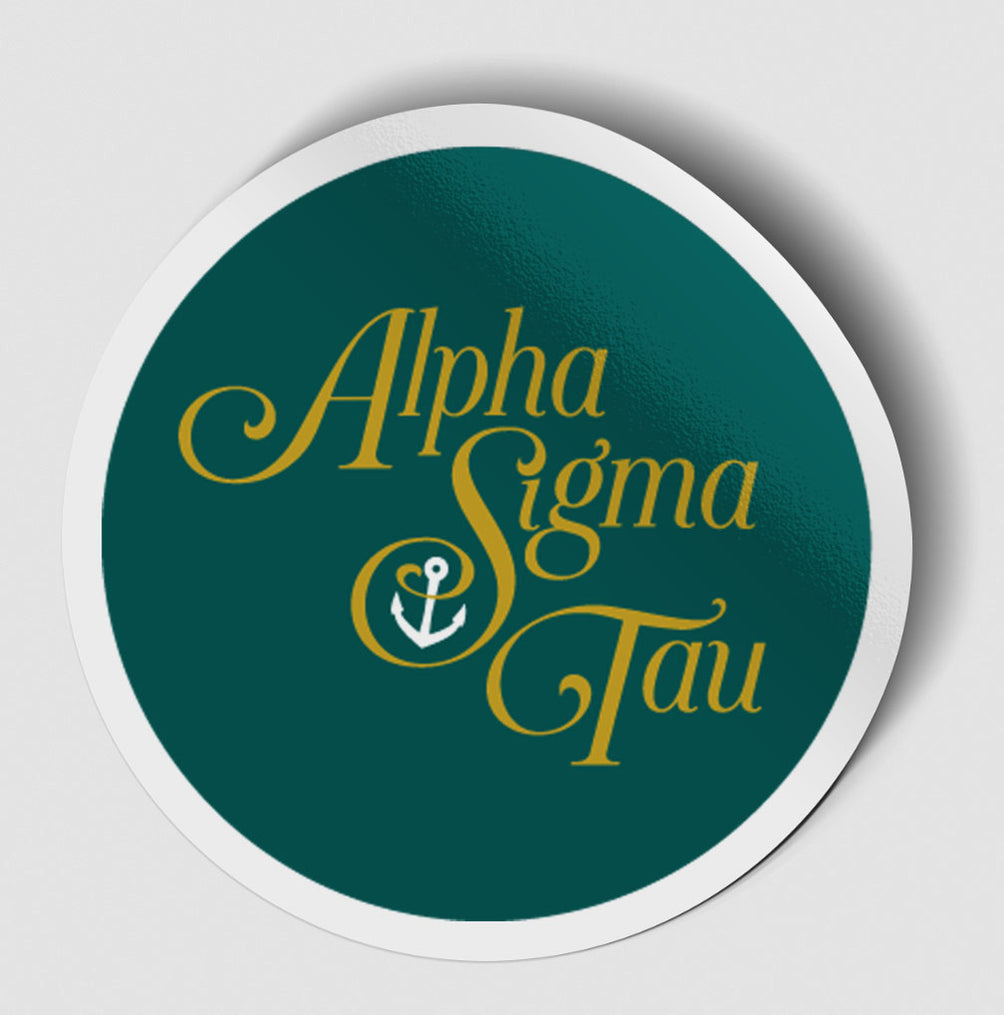 Alpha Sigma Tau Logo Round Decal — GreekU