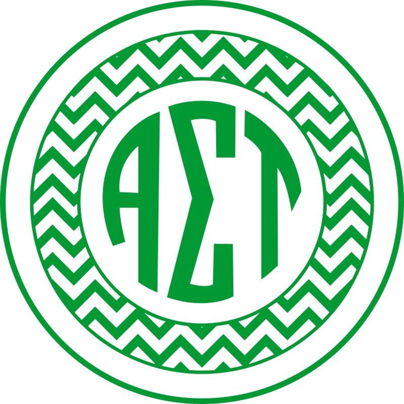 Alpha Sigma Tau Alpha Sigma Tau Sorority Monogram Bumper Sticker — GreekU