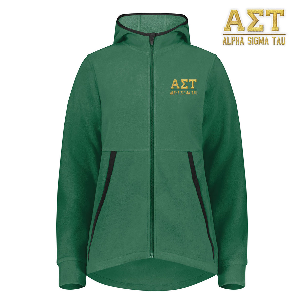 Alpha Sigma Tau Chill Full Zip Hoodie — GreekU