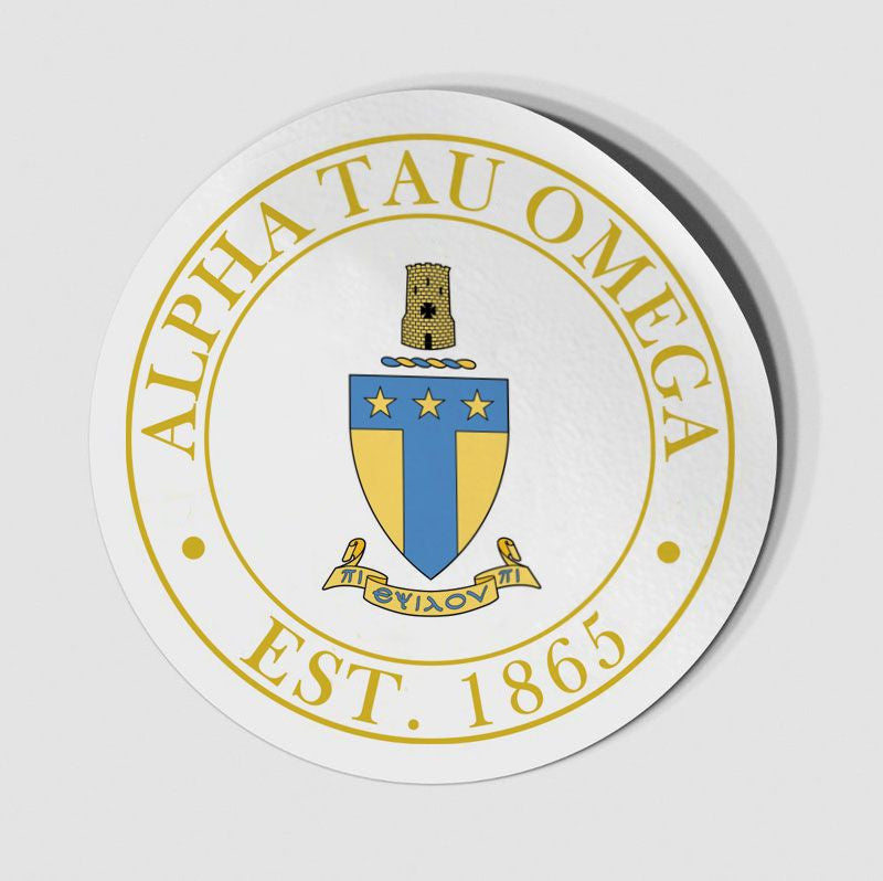 Alpha Tau Omega Circle Crest - Shield Decal — GreekU