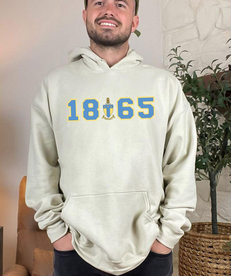Alpha Tau Omega Alpha Tau Omega Crest Year Hooded Sweatshirt — GreekU