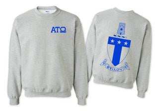 Alpha Tau Omega Alpha Tau Omega World Famous Crest - Shield Crewneck ...