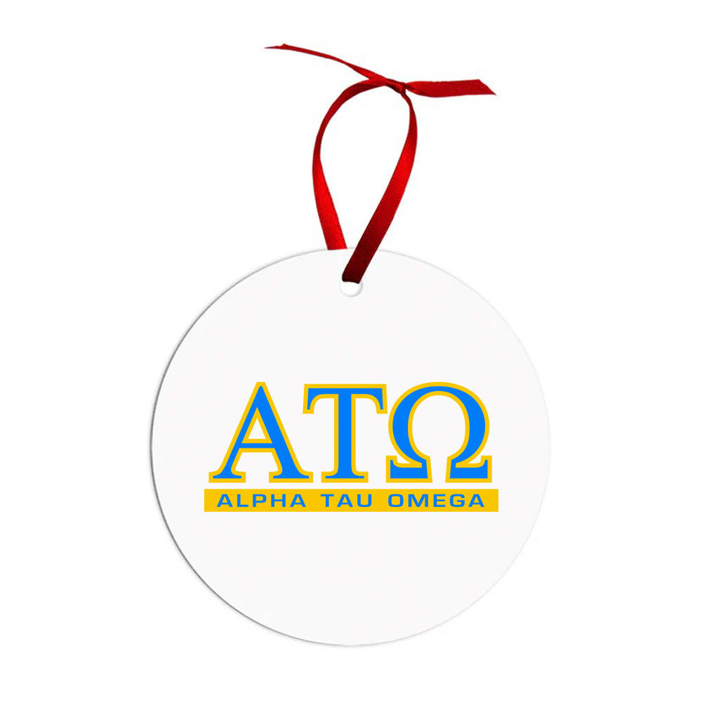 Alpha Tau Omega Alpha Tau Omega Classic Circle Ornaments — GreekU
