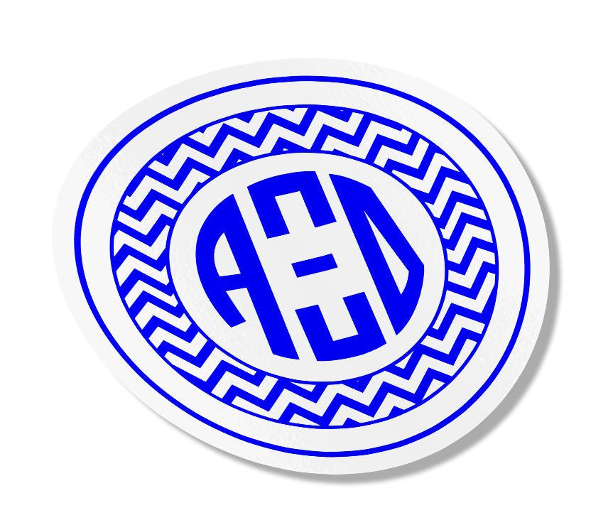 Alpha Xi Delta Sorority Monogram Bumper Sticker — GreekU