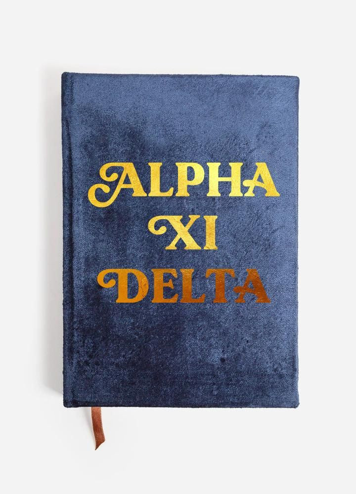 Notebooks Alpha Xi Delta Velvet Notebook — GreekU