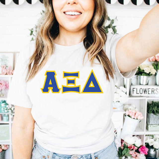 Alpha Xi Delta Lettered Shirts — GreekU