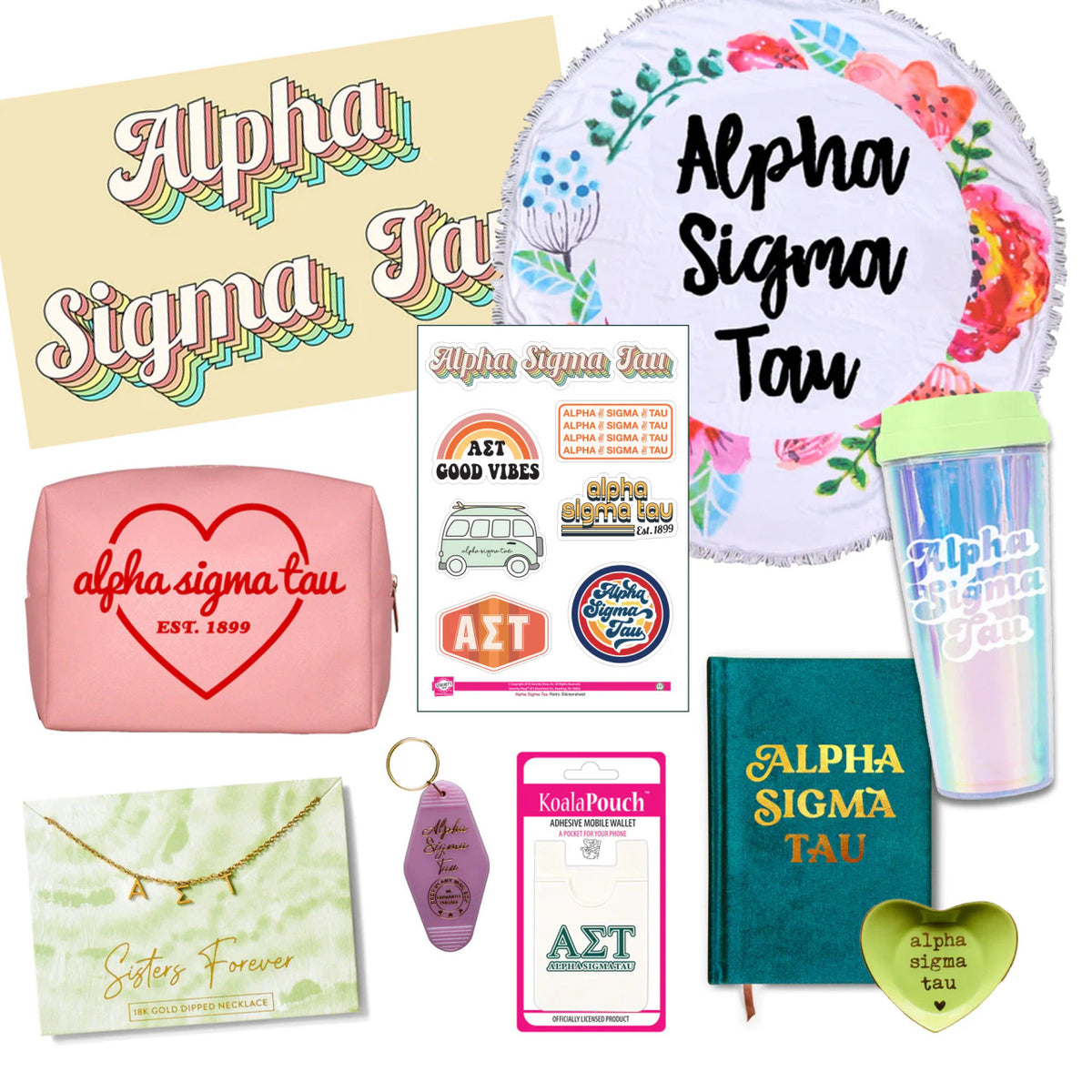 Alpha Sigma Tau Celebrate Sisterhood Sorority Gift Box - 10 Items! — GreekU
