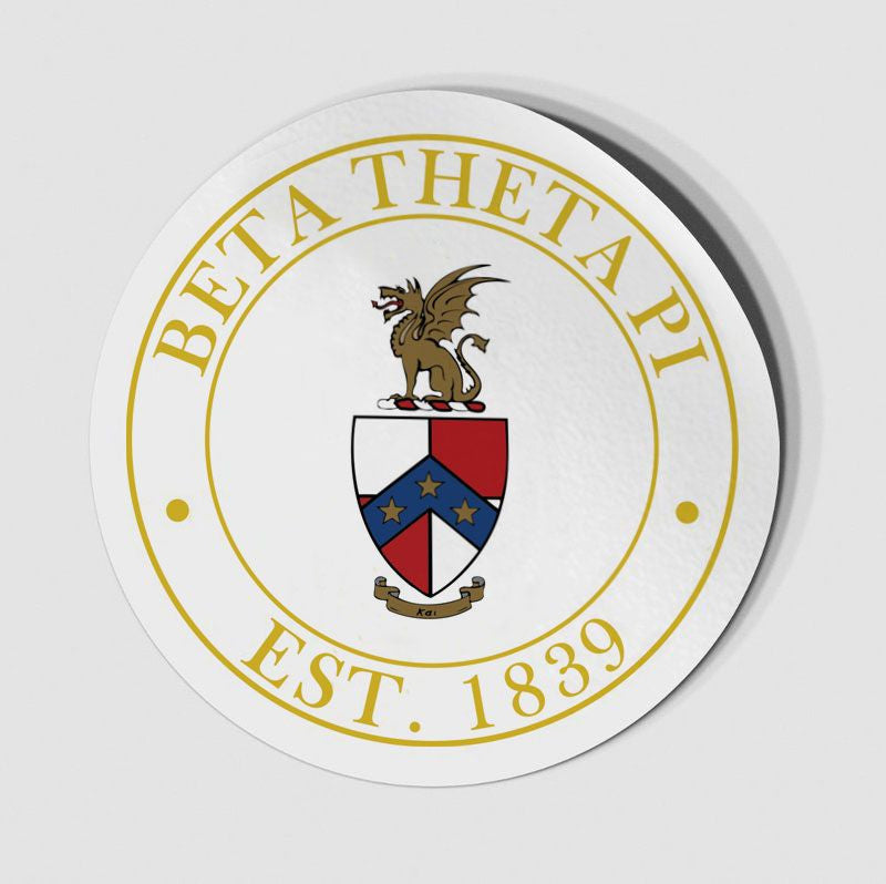 Beta Theta Pi Circle Crest - Shield Decal — GreekU