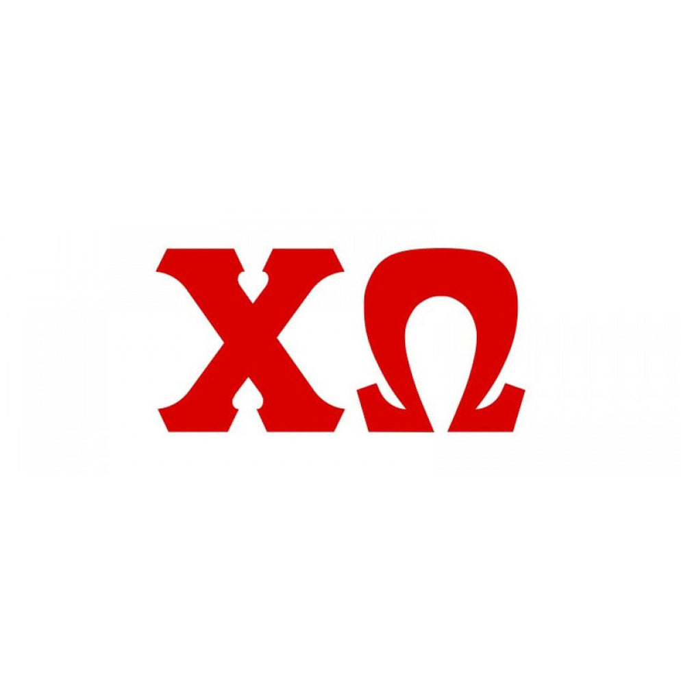 Chi Omega Chi Omega Big Greek Letter Window Sticker Decal — GreekU