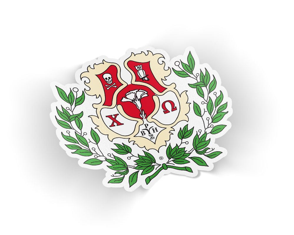 Chi Omega Chi Omega Die Cut Crest Sticker — GreekU