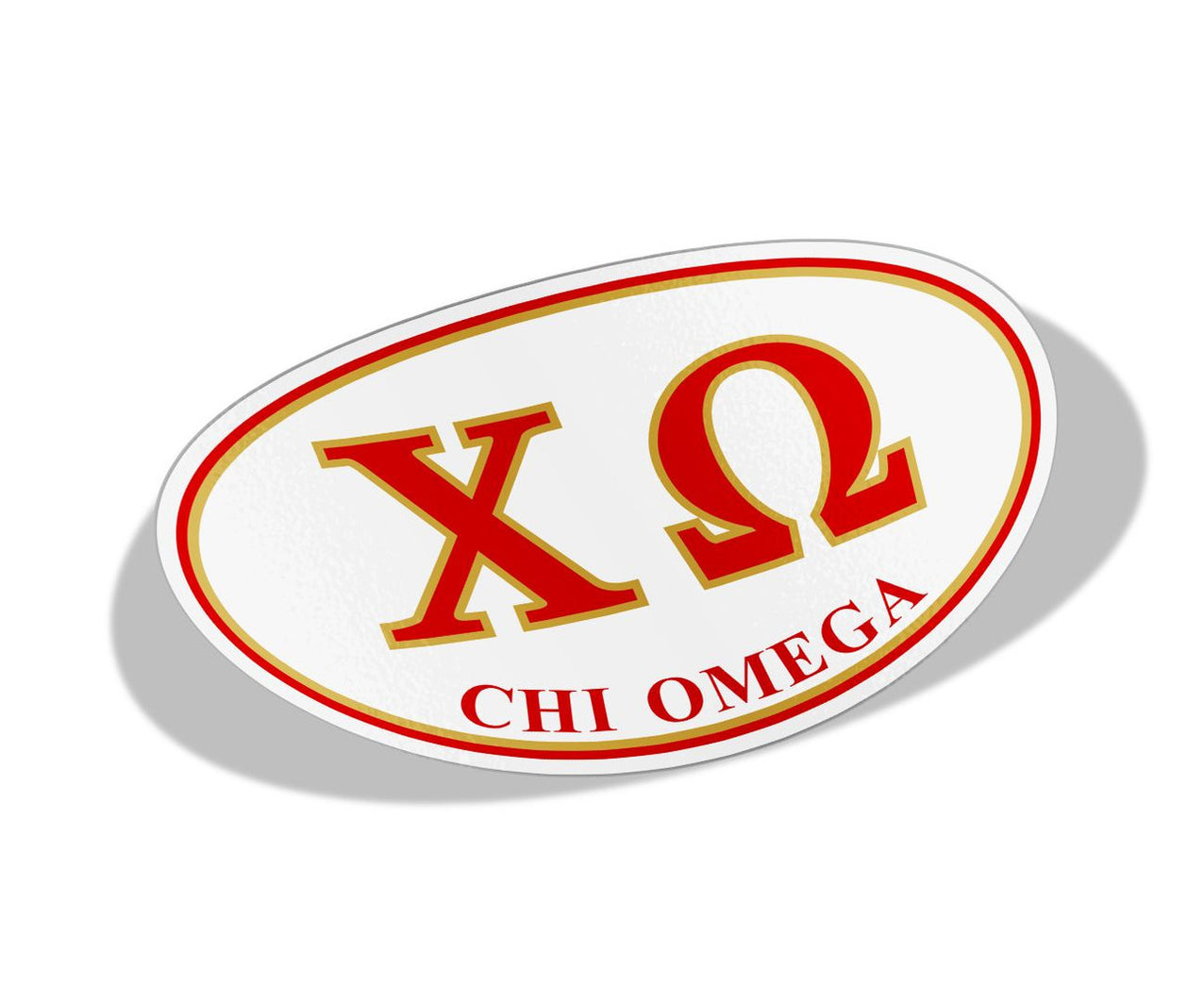 Chi Omega Greek Letter Oval Decal — GreekU
