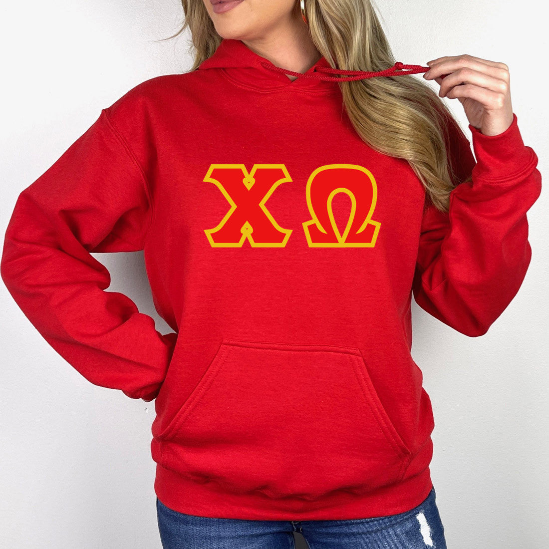 Chi Omega Chi Omega Lettered Sweatshirts — GreekU