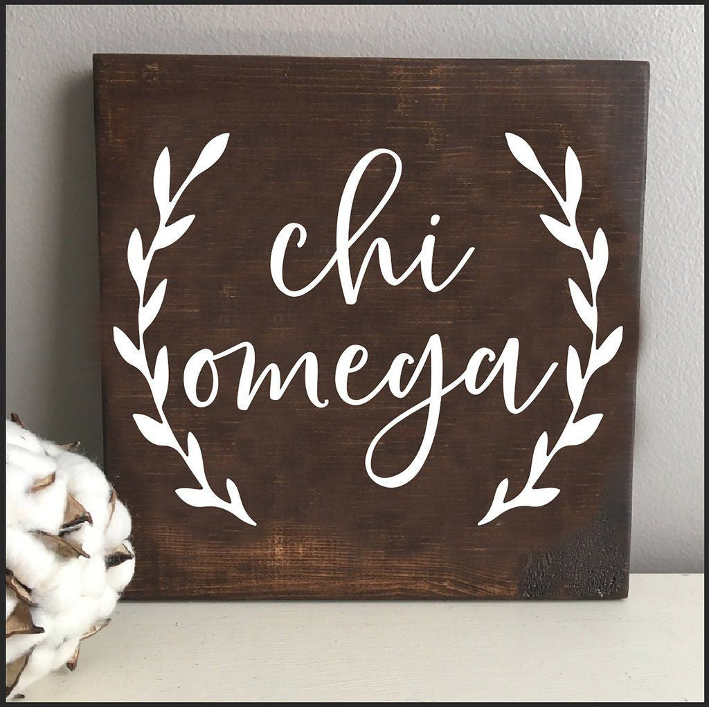 Chi Omega Chi Omega Wooden Wall Art — GreekU