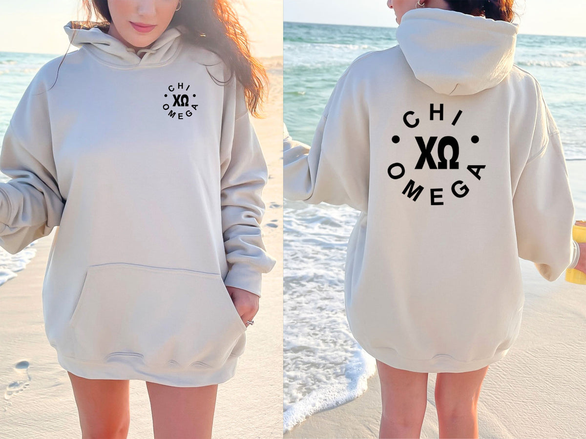 Chi Omega Circle Hoodie — GreekU