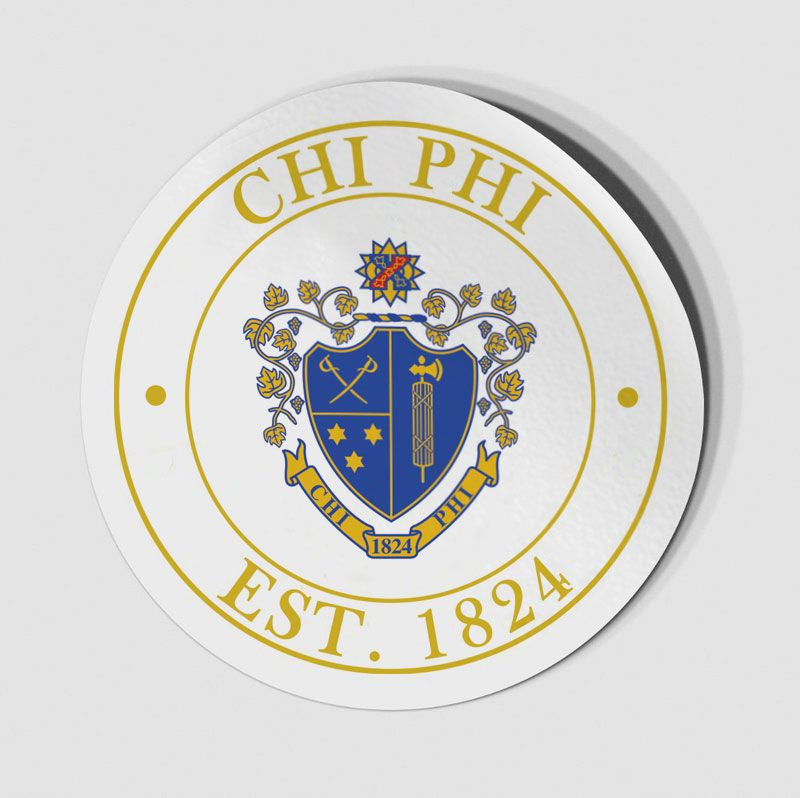 Chi Phi Circle Crest - Shield Decal — GreekU