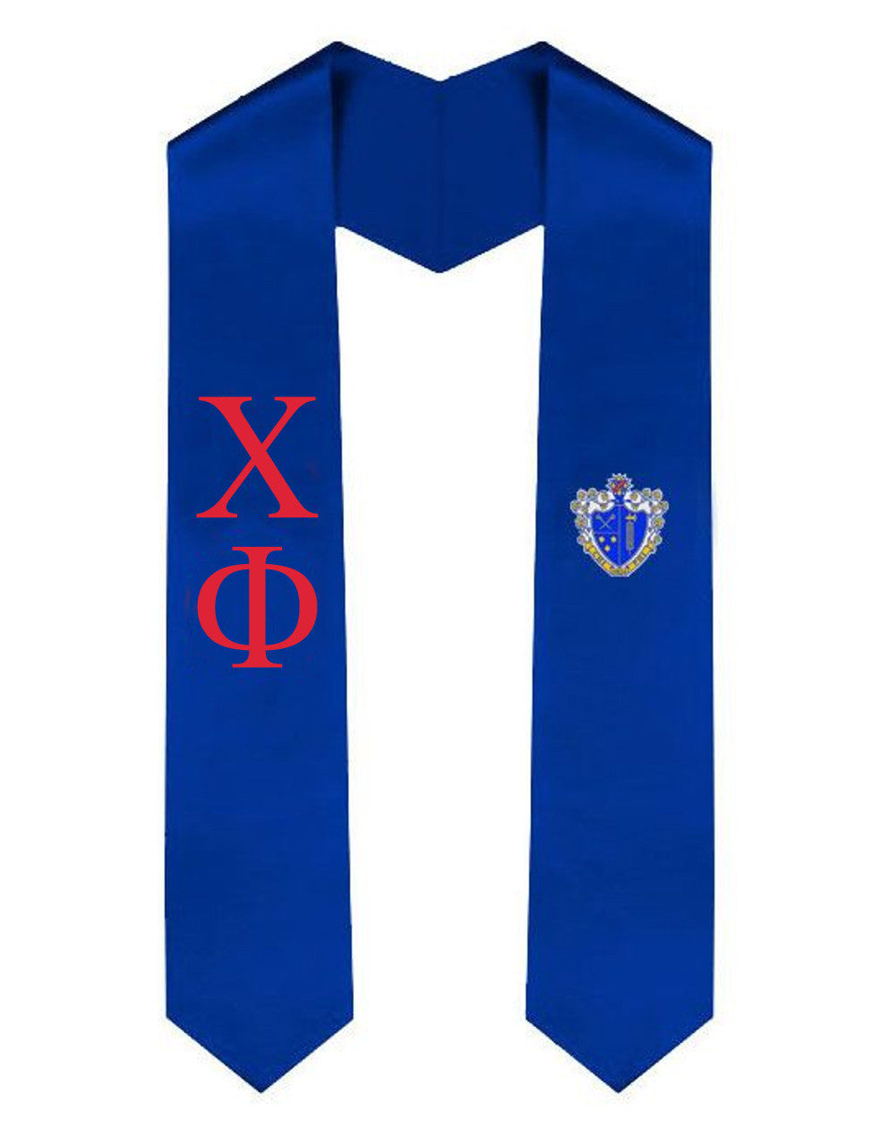 Chi Phi Greek Lettered Graduation Sash Stole With Crest — GreekU