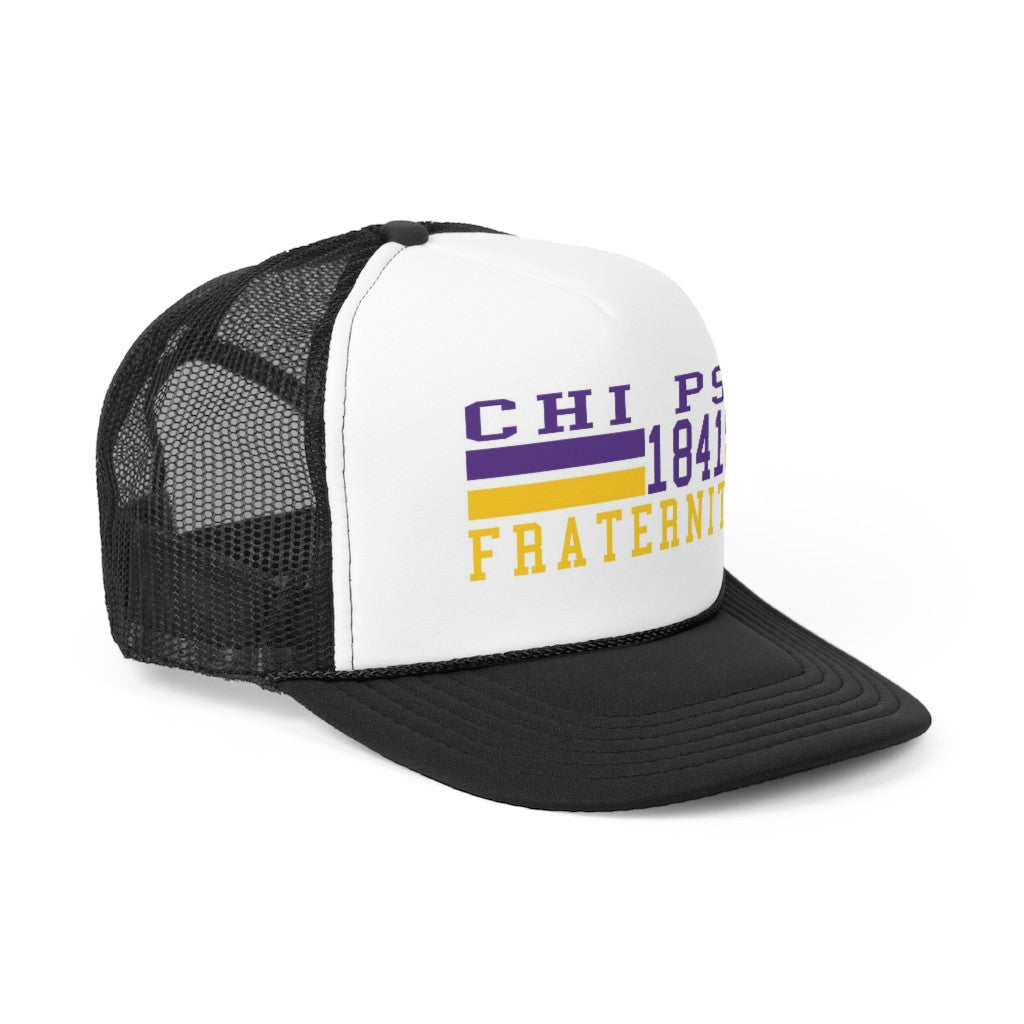 Chi Psi Lines Trucker Caps — GreekU