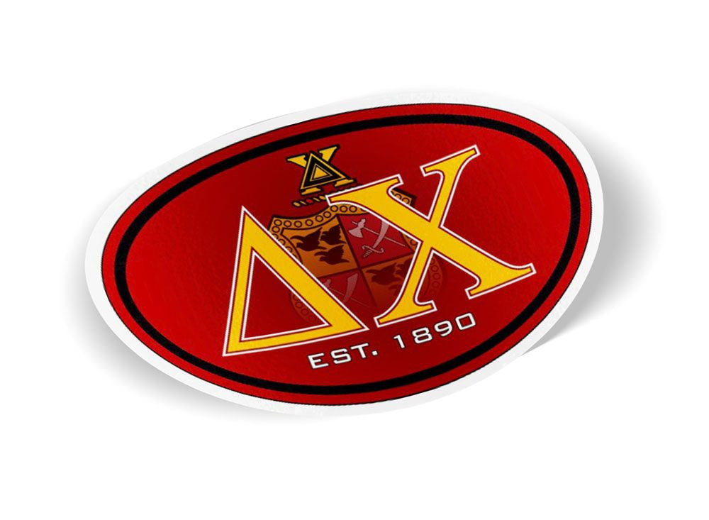 Delta Chi Delta Chi Color Oval Decal — GreekU