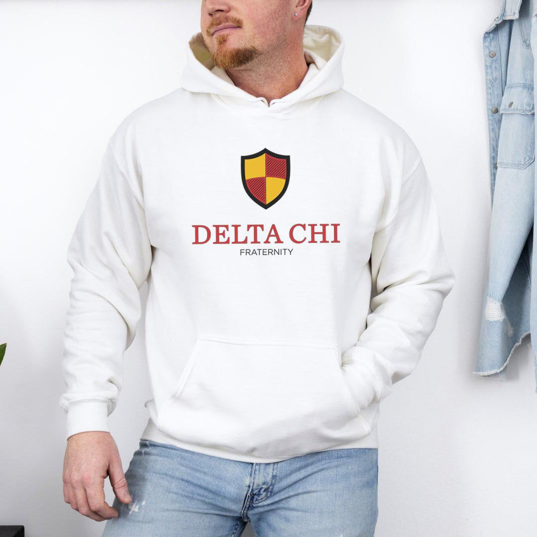 Delta Chi Logo Hooded Sweatshirt — GreekU