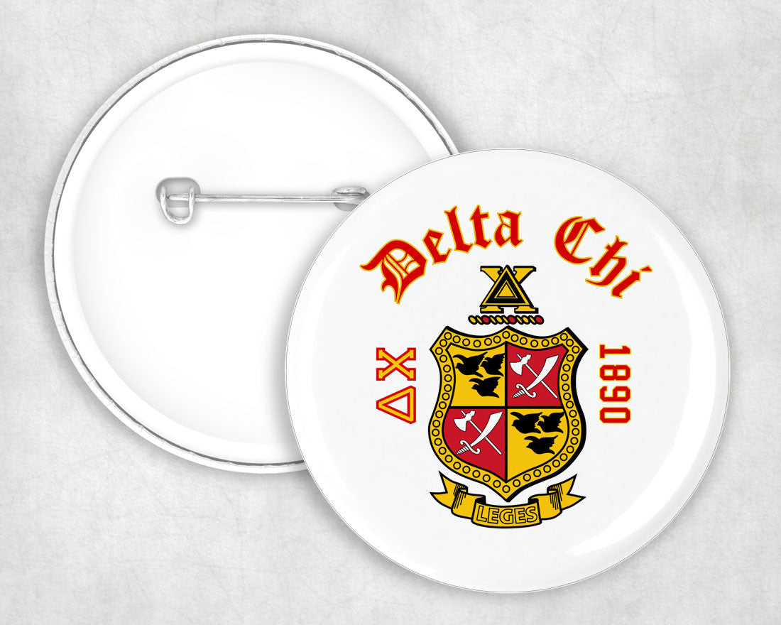 Delta Chi Classic Crest Button — GreekU