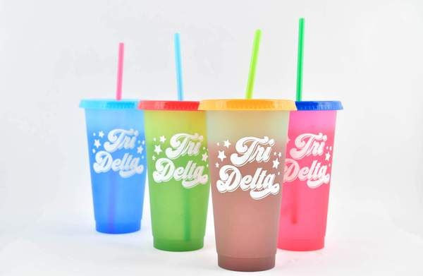 Delta Delta Delta Delta Delta Delta Color Changing Cups (Set of 4) — GreekU