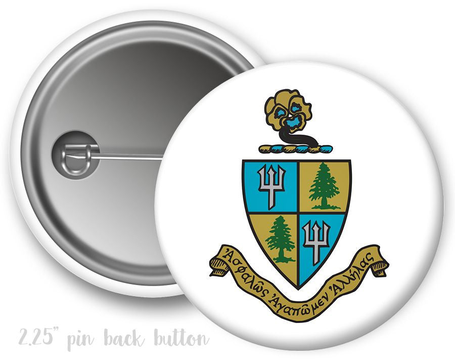 Delta Delta Delta Color Crest - Shield Button — GreekU