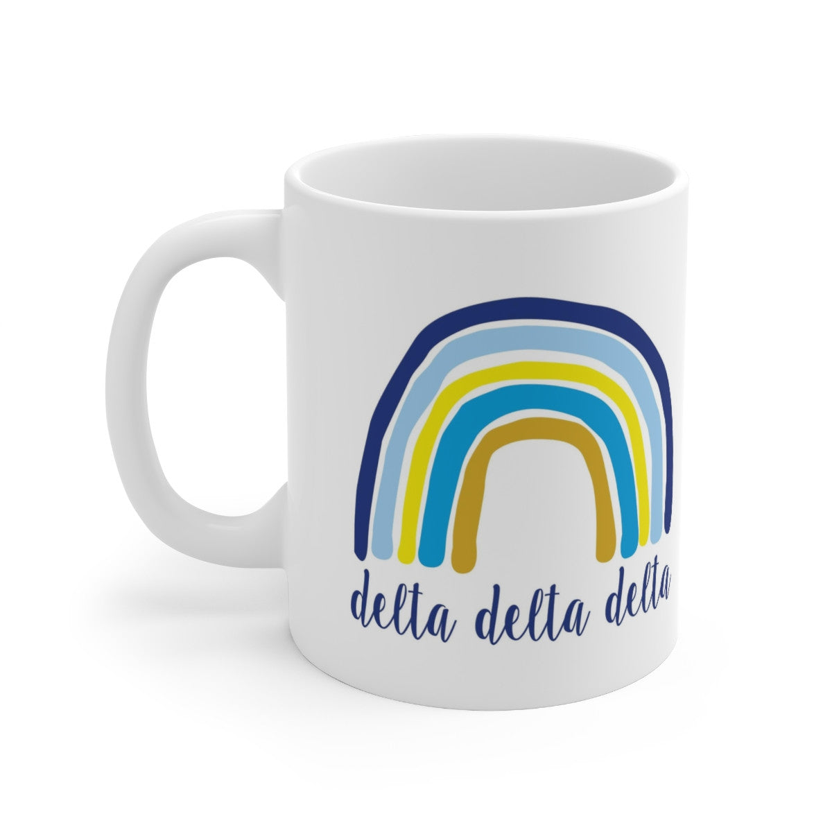 Delta Delta Delta Rainbow Coffee Mug — GreekU