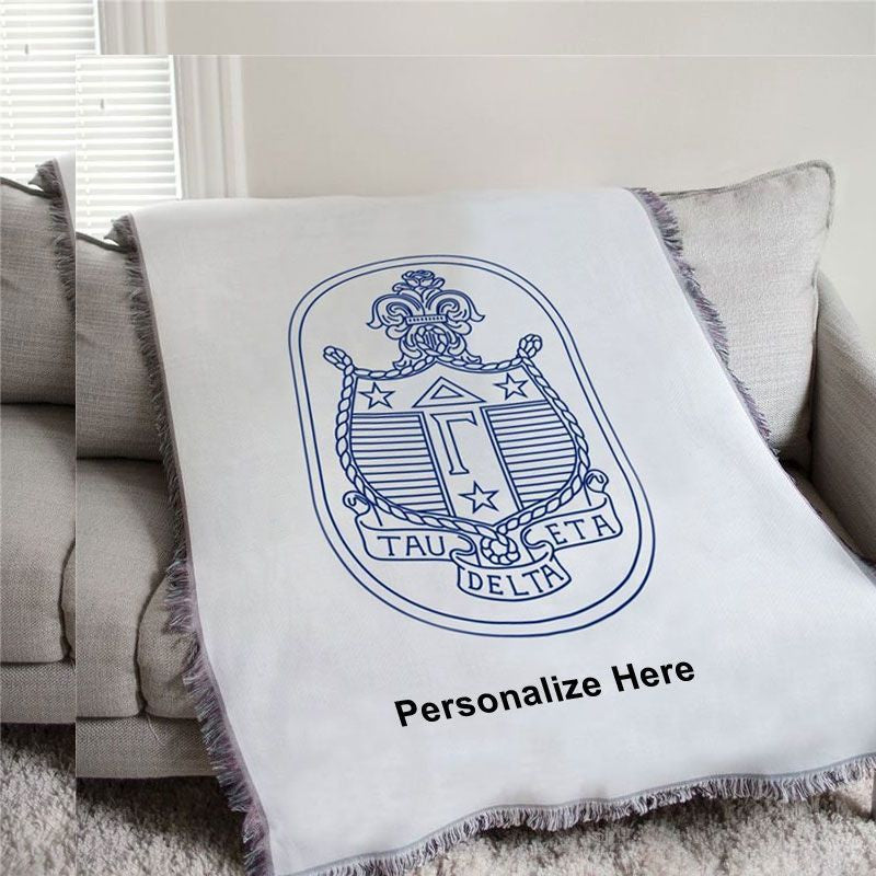 Delta Gamma Crest Afghan Blanket Throw — GreekU
