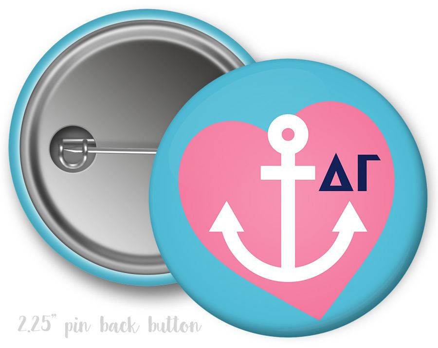 Delta Gamma Heart Mascot Button — GreekU