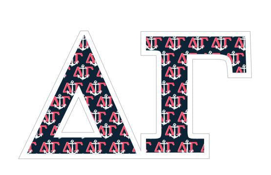 Delta Gamma Mascot Greek Letter Sticker - 2.5" Tall — GreekU