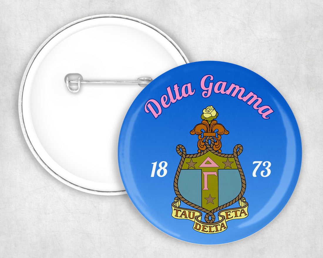 Delta Gamma Classic Crest Pin Buttons — GreekU