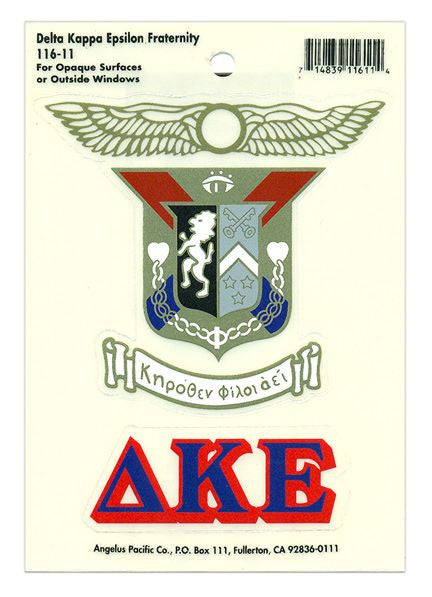 Delta Kappa Epsilon Delta Kappa Epsilon Crest - Shield Decal — GreekU