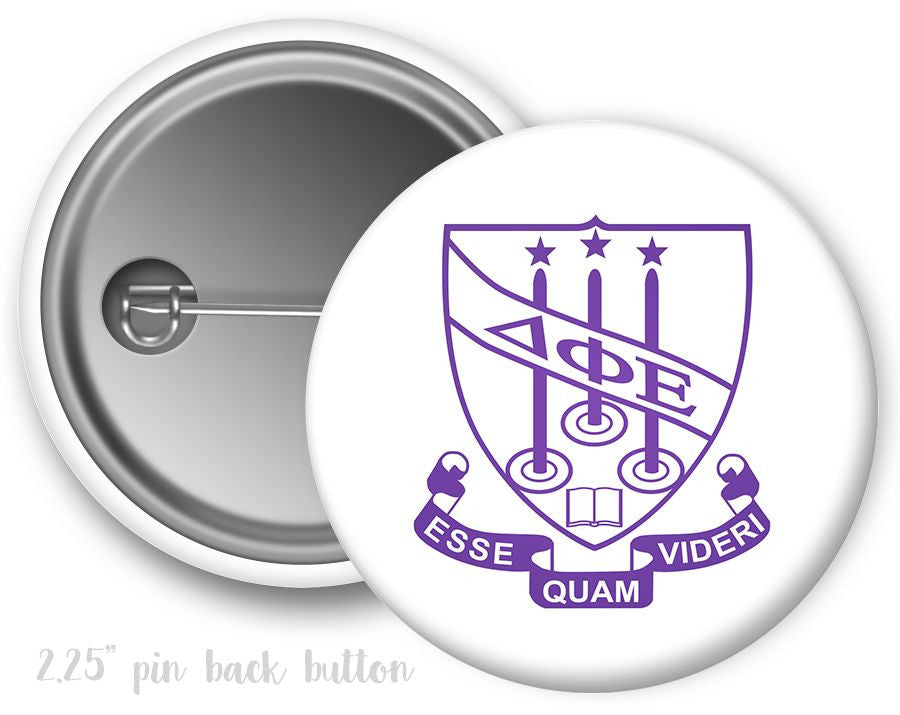 Delta Phi Epsilon Color Crest - Shield Button — GreekU