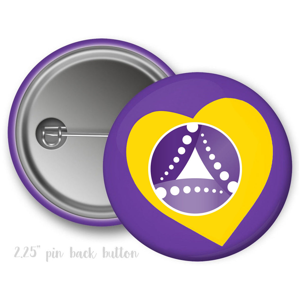 Delta Phi Epsilon Heart Mascot Button — GreekU