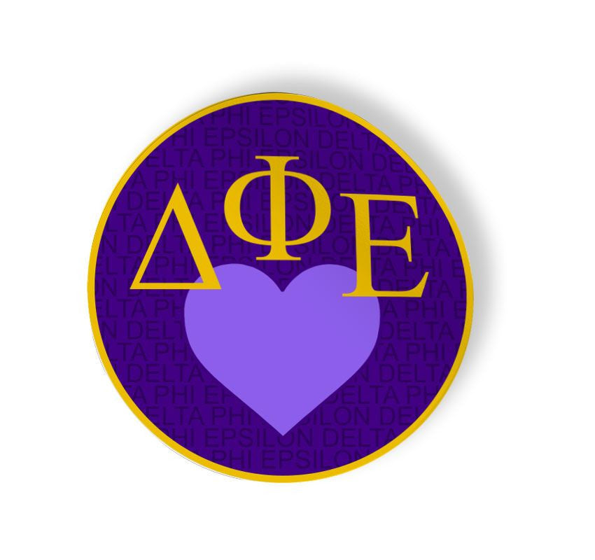 Delta Phi Epsilon Mascot Round Decals — GreekU