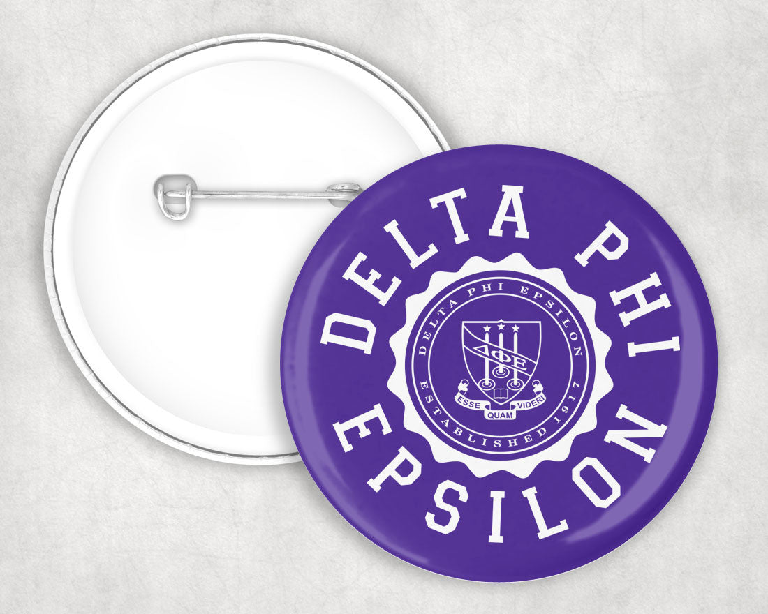 Delta Phi Epsilon Seal Crest Pin Buttons — GreekU