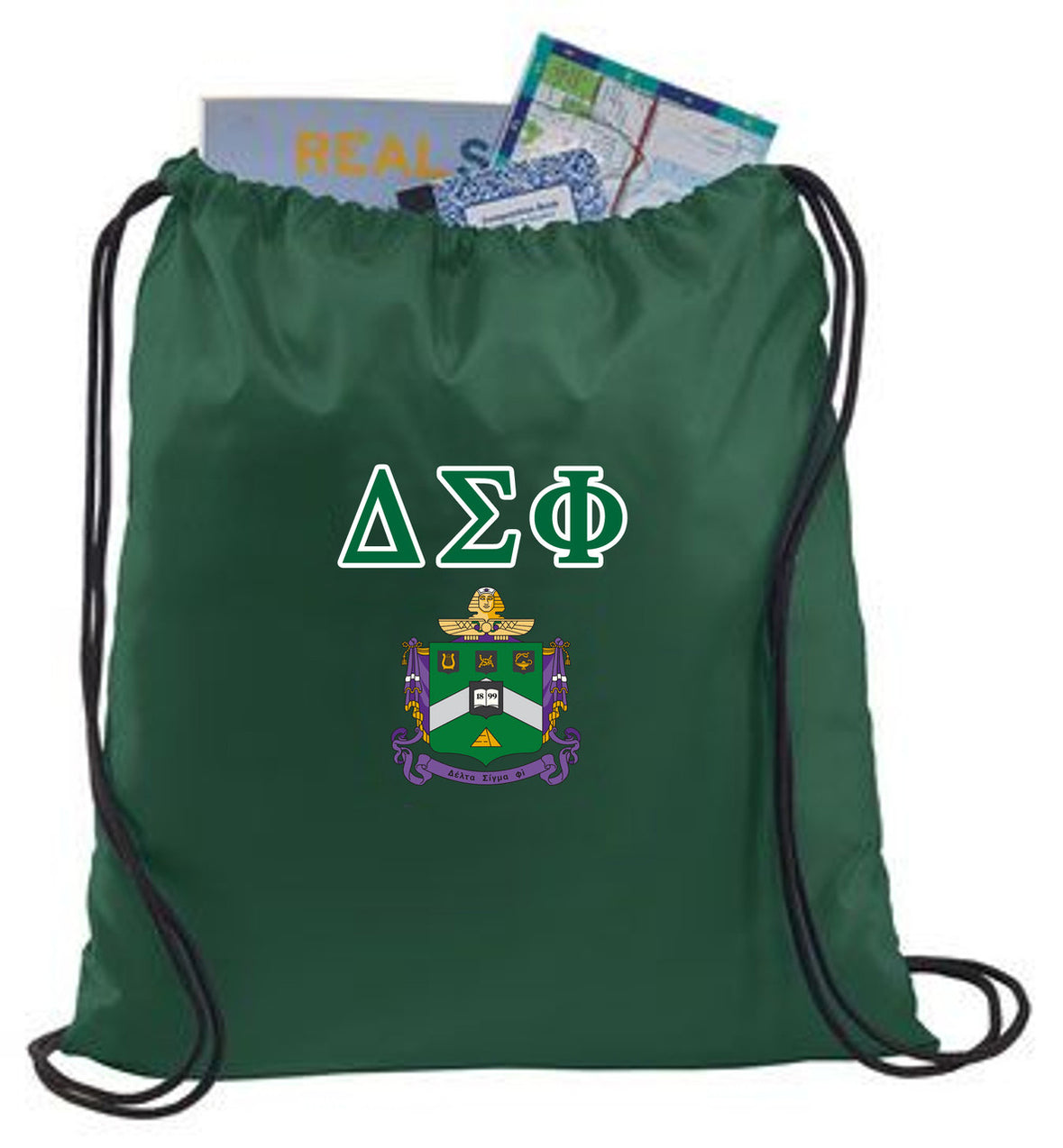 Delta Sigma Phi Crest - Shield Cinch Sack — GreekU