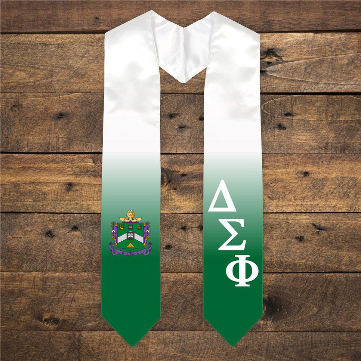Delta Sigma Phi Extra Fancy Diagonal Greek Graduation Stole W Crest ...