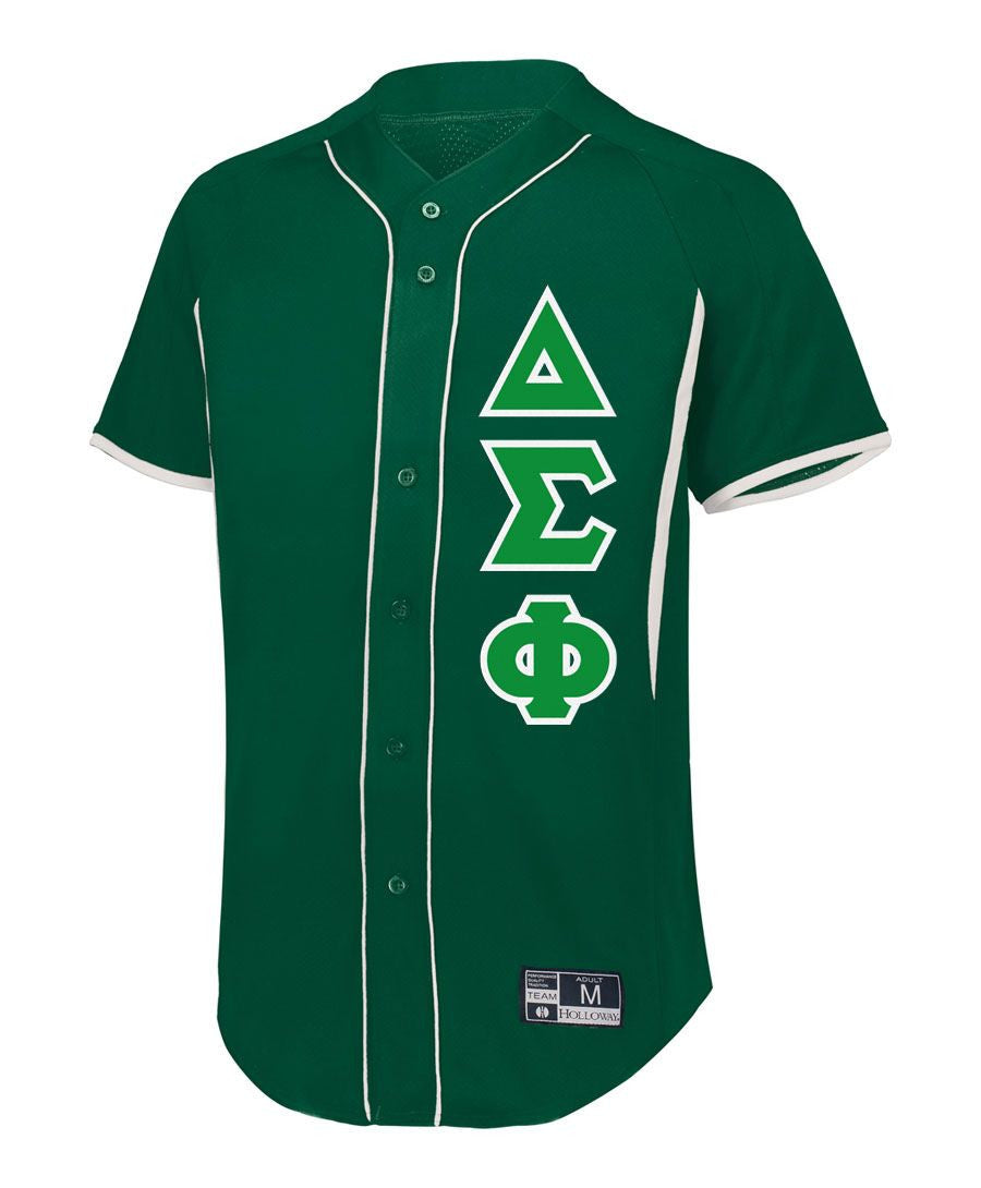 Delta Sigma Phi Lettered Baseball Jersey — GreekU