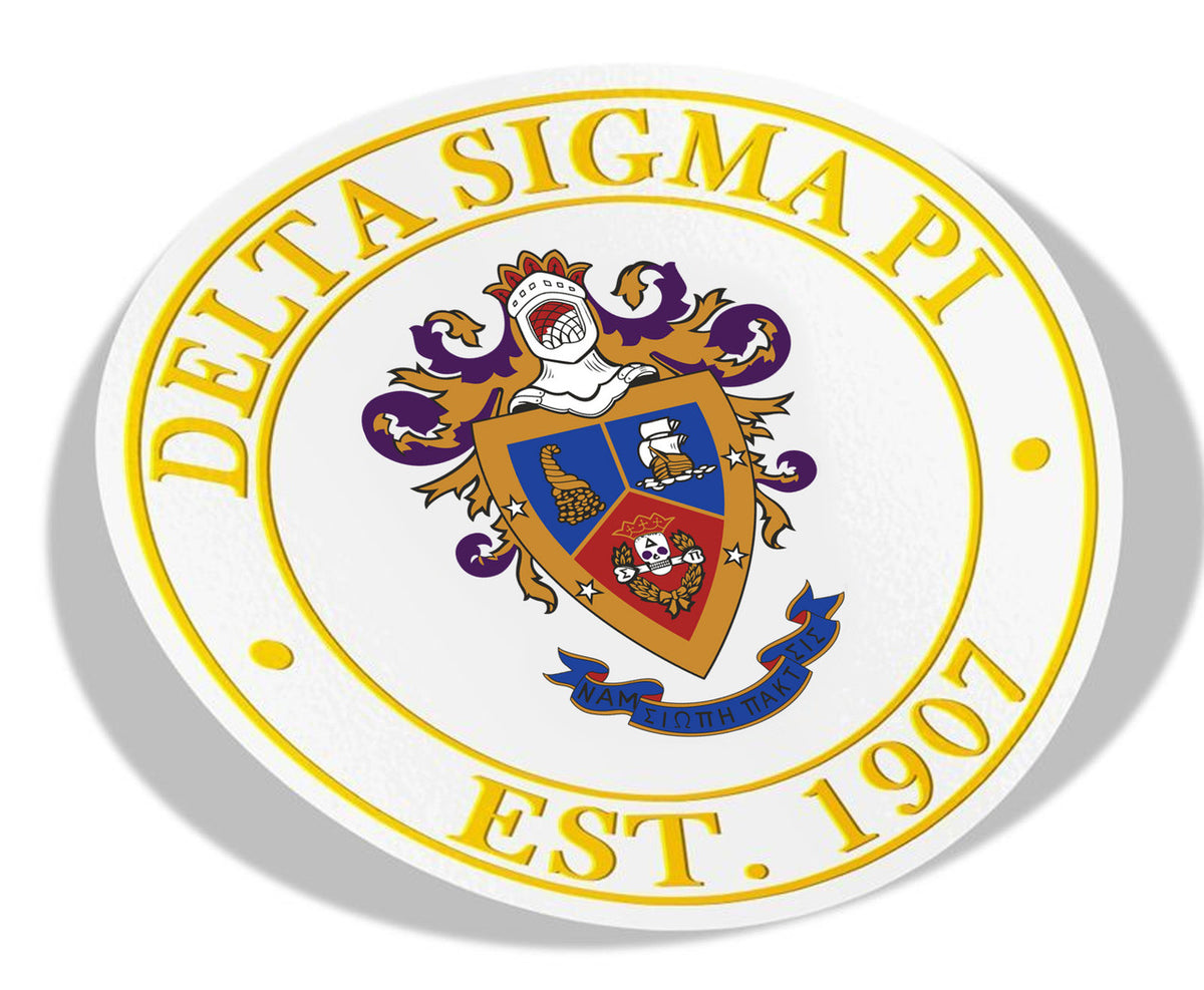 Delta Sigma Pi Circle Crest - Shield Decal — GreekU