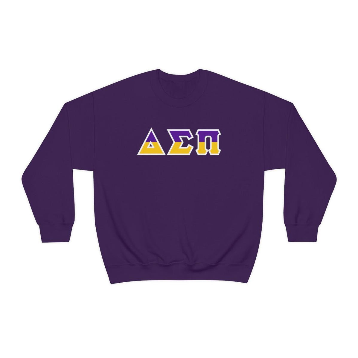 Delta Sigma Pi Two Toned Greek Lettered Crewneck Sweatshirts — GreekU